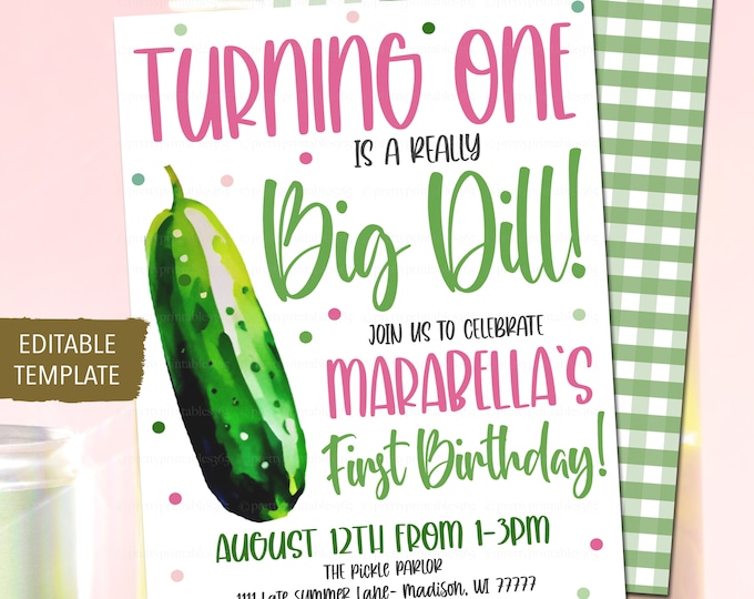Custom Pickle Cake Topper, Pickle Party Decorations, Pickles Birthday ...