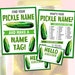 What's Your Pickle Name Game With Name Tags and Sign, Pickle Party ...