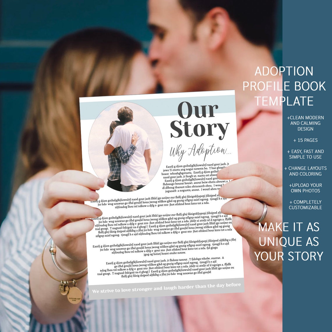 Adoption Profile Book Editable Templates, All About Us Family Profile ...