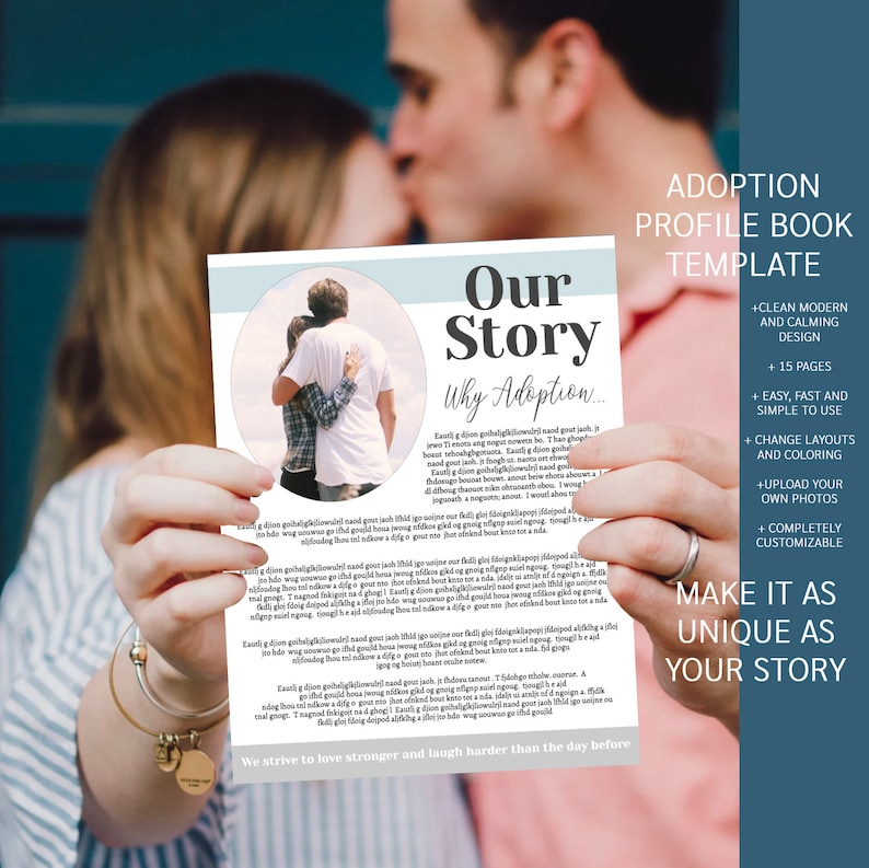 Adoption Profile Book Editable Templates, All About Us Family Profile ...