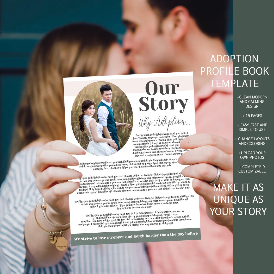 Adoption Profile Book Editable Templates, All About Us Family Profile ...