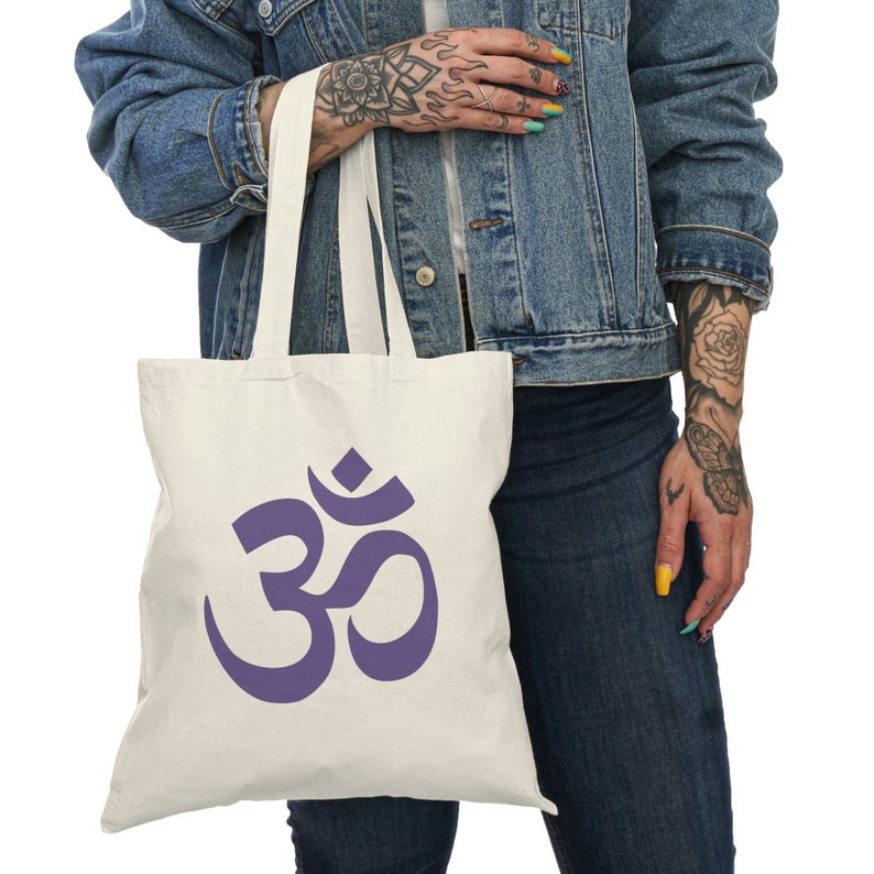 Yoga Hindu Om Aum | Natural Tote Bag - Etsy