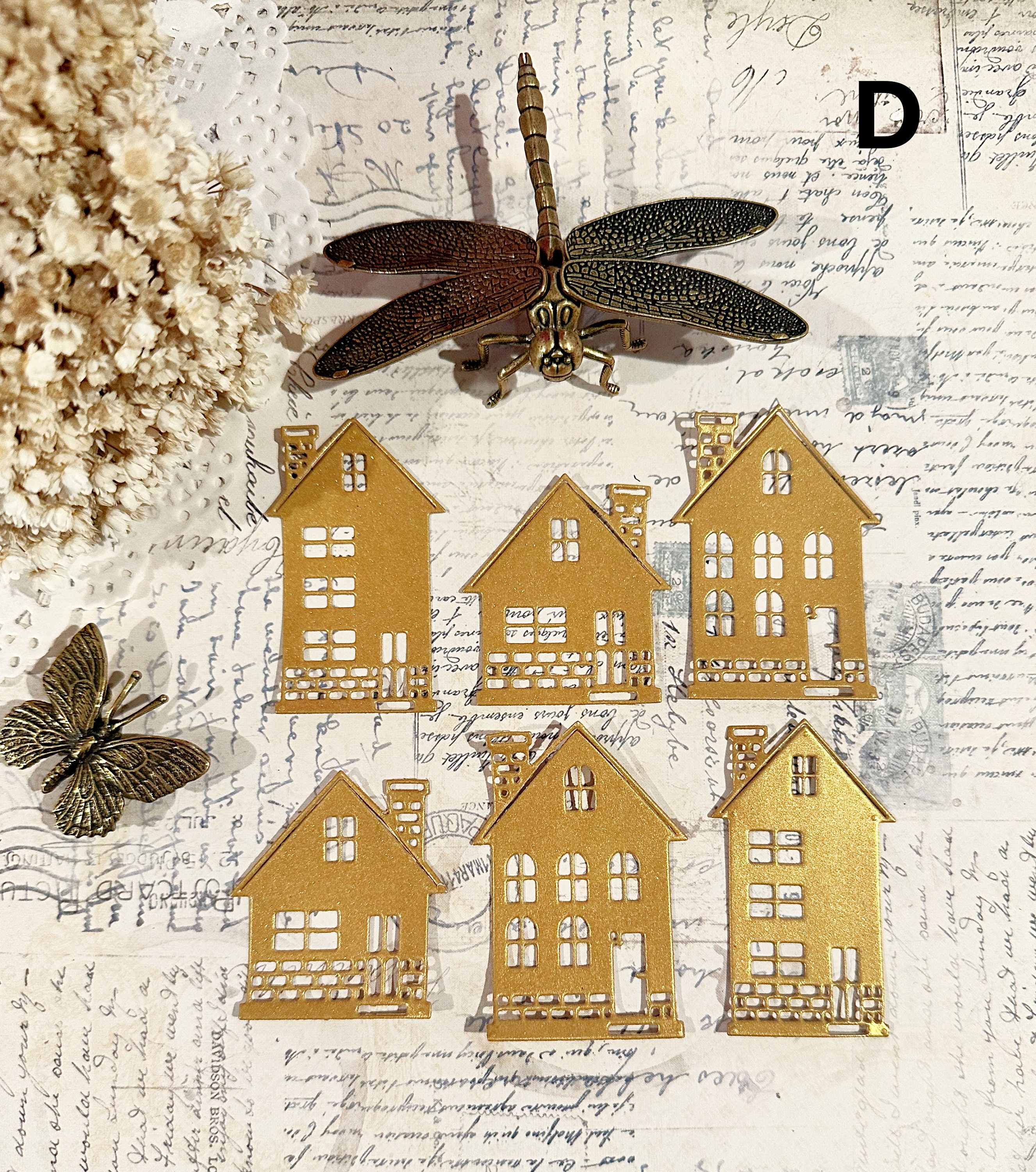 Shimmer House Die Cuts: Scrapbooking Ephemera - Etsy