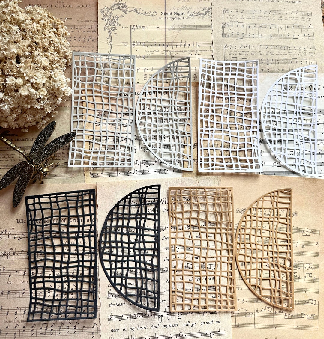 8 Mesh Die Cuts, Junk Journaling, Scrapbooking - Etsy
