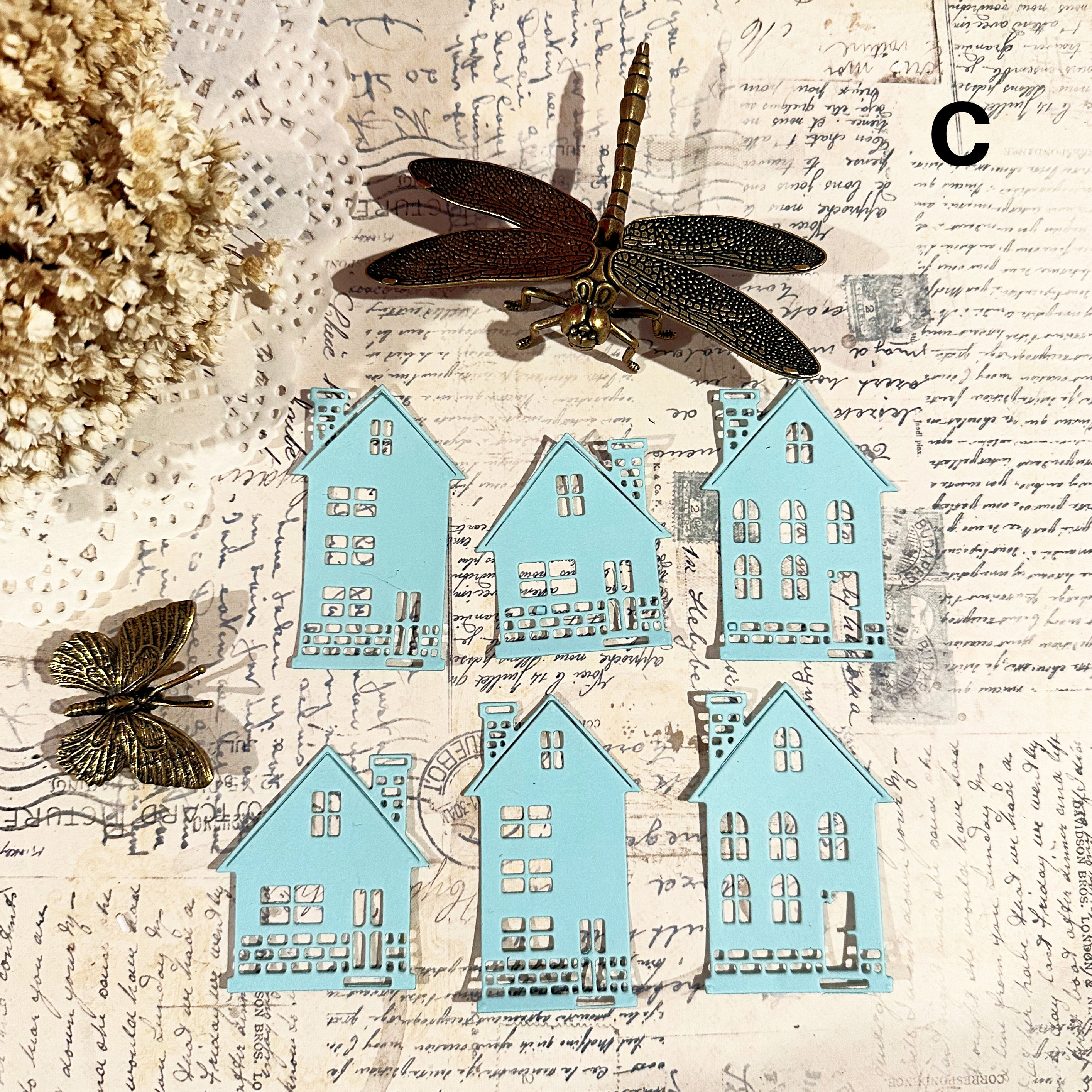 Shimmer House Die Cuts: Scrapbooking Ephemera - Etsy