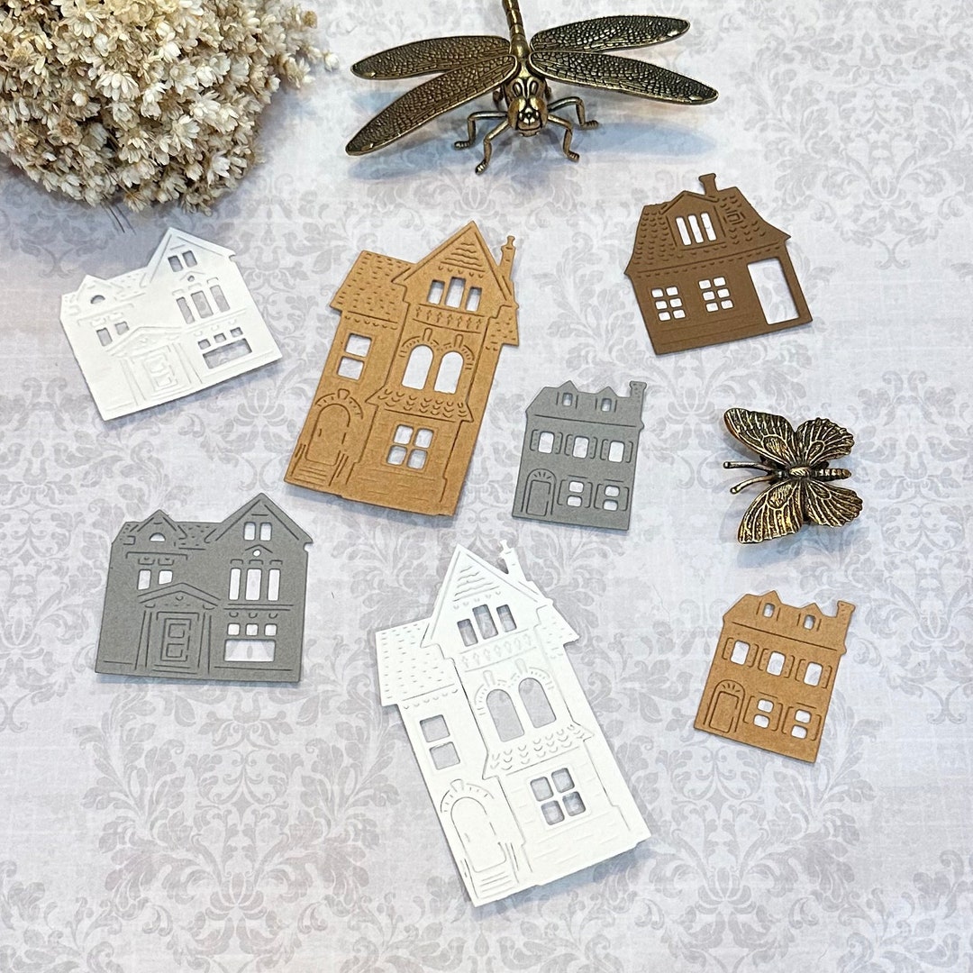 House Die Cuts: Scrapbook Paper Craft Embellishments (4 Pieces) - Etsy