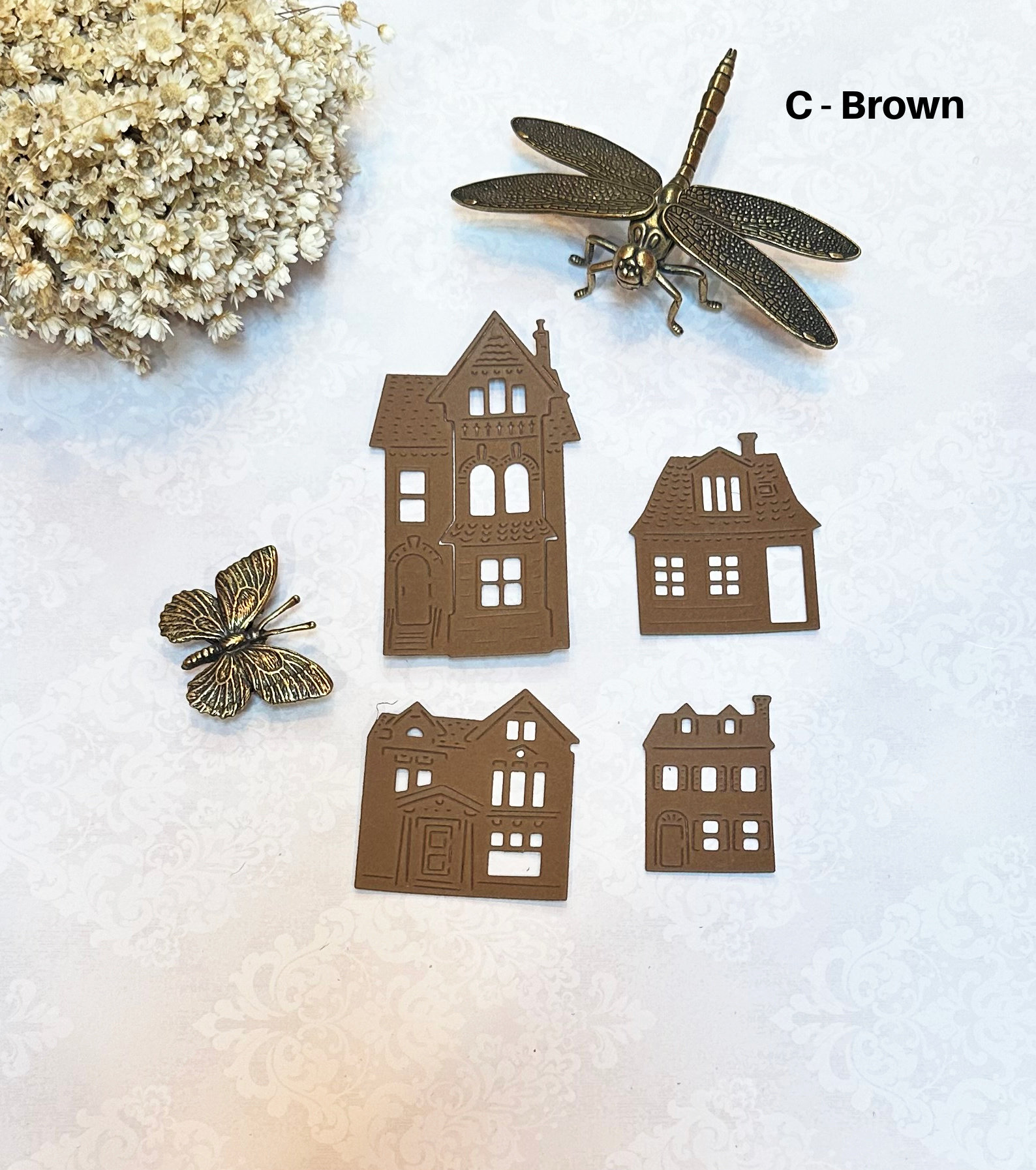 House Die Cuts: Scrapbook Paper Craft Embellishments (4 Pieces) - Etsy