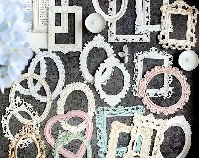 10 Embossed Frames, Junk Journaling, Scrapbooking, Weddings, Paper ...