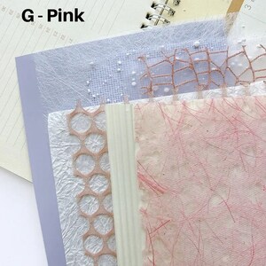 10 Pieces of Handmade Assorted Paper, Mesh, Crepe, Textured Paper, Junk ...