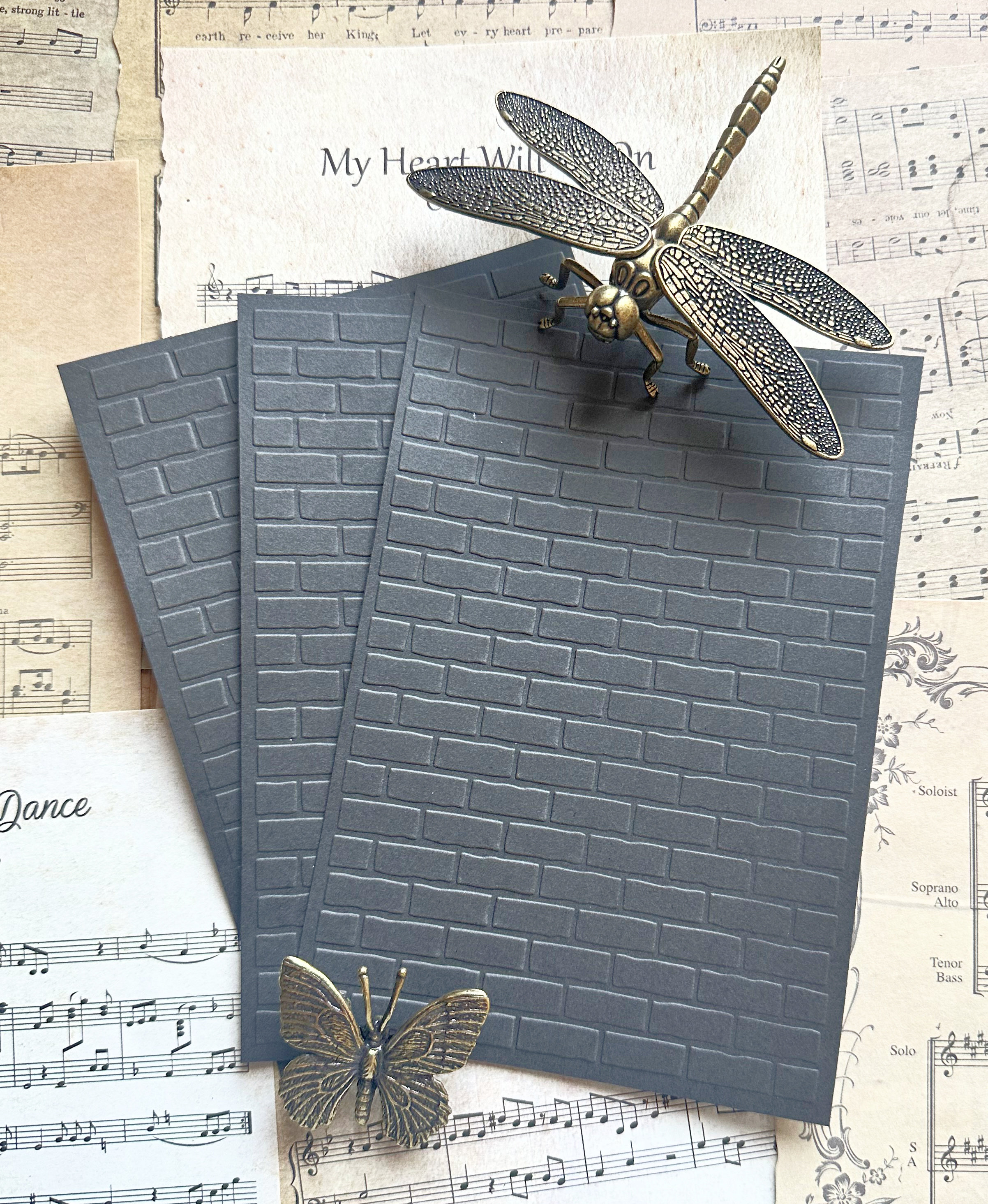 Brick Embossed Paper, Junk Journaling, Scrapbooking, Bullet Journaling ...