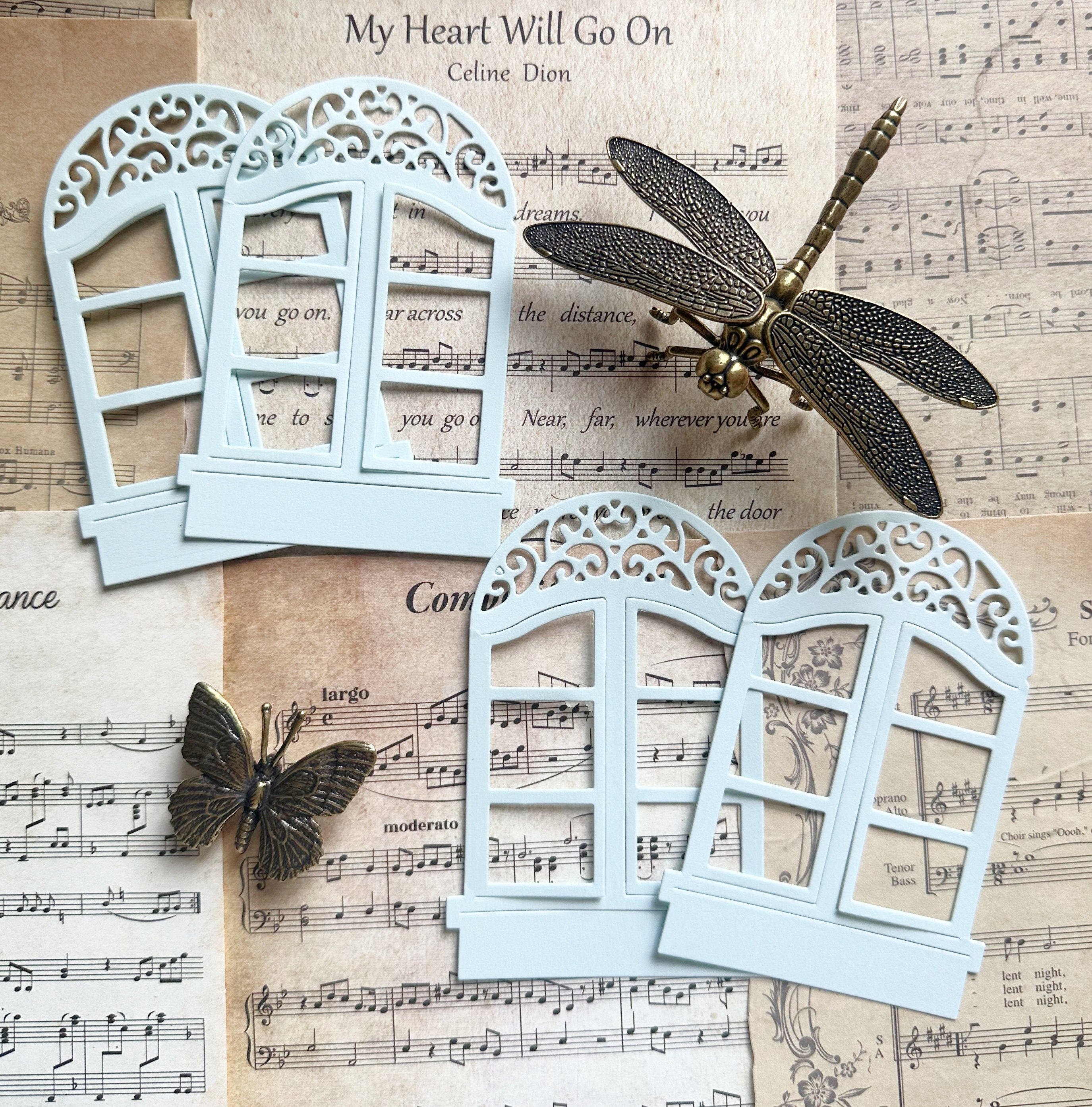 Window Die Cuts, Junk Journaling, Scrapbooking, Card Making, Paper ...