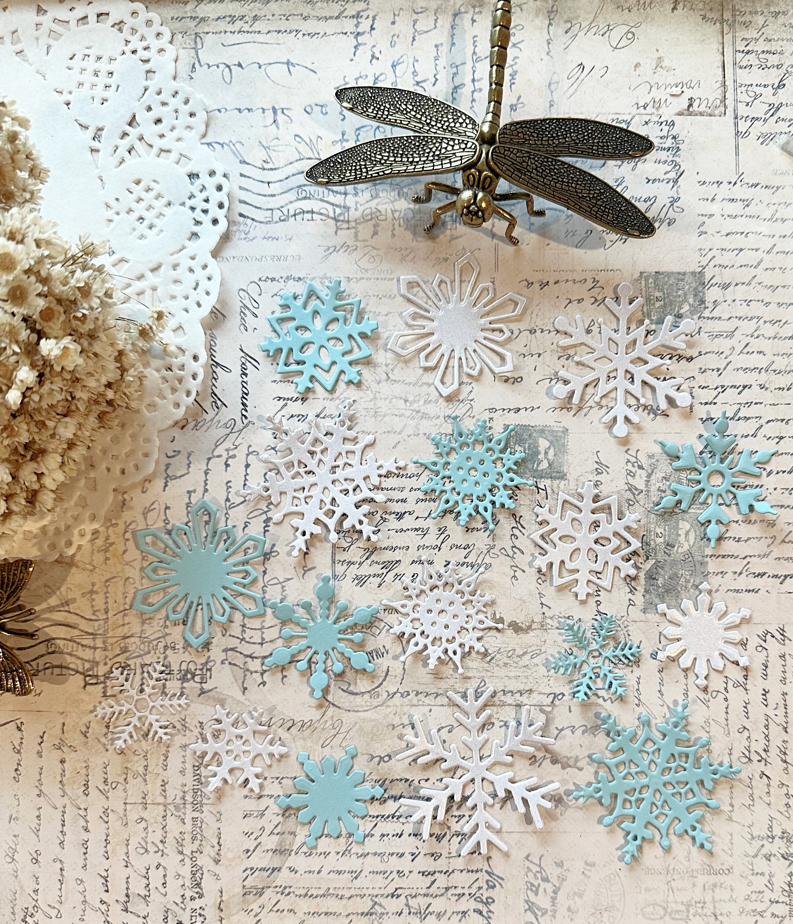 Snowflake Die Cut, Christmas, Die Cuts, Junk Journals, Bullet Journals ...