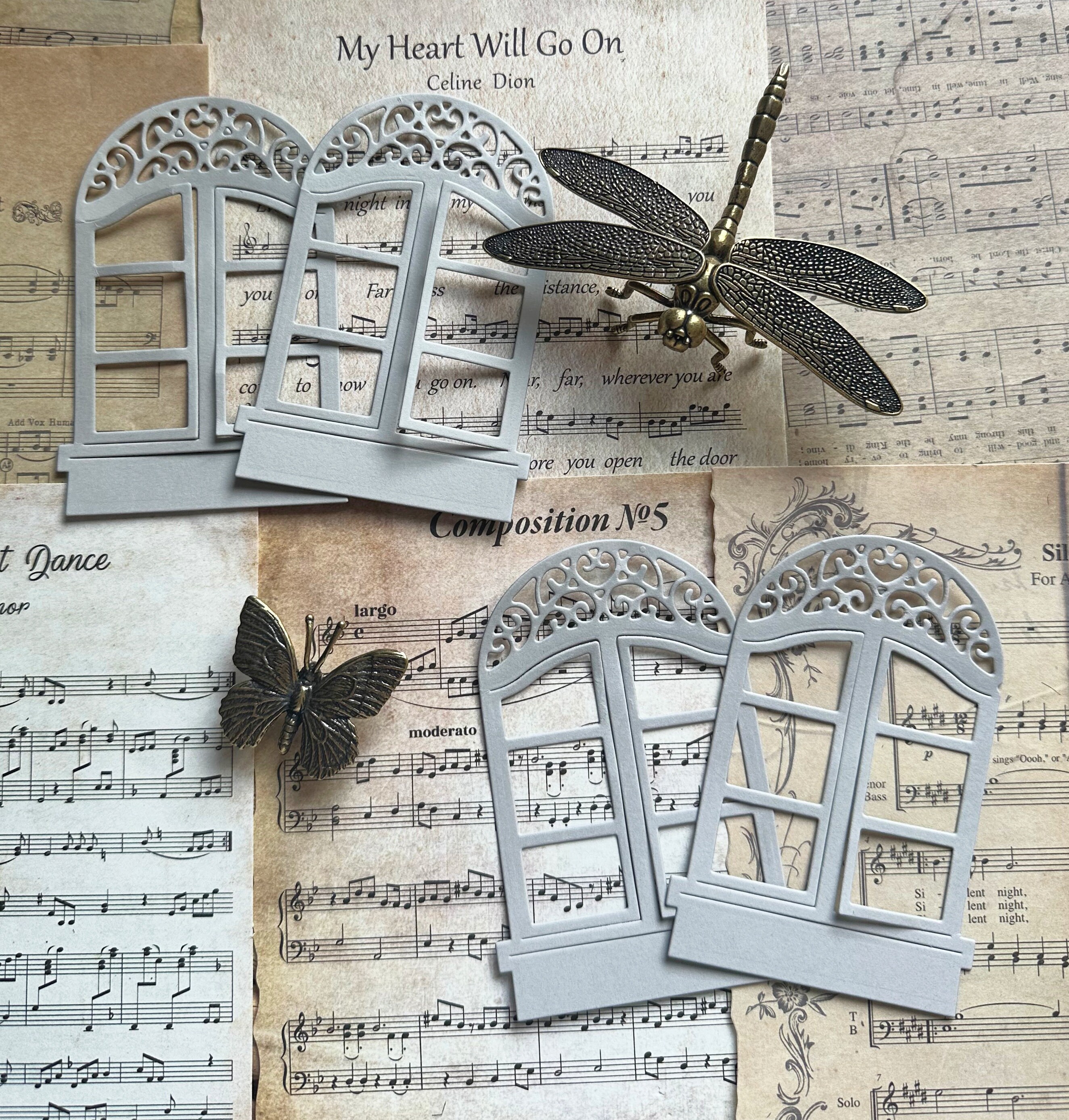 Window Die Cuts, Junk Journaling, Scrapbooking, Card Making, Paper ...