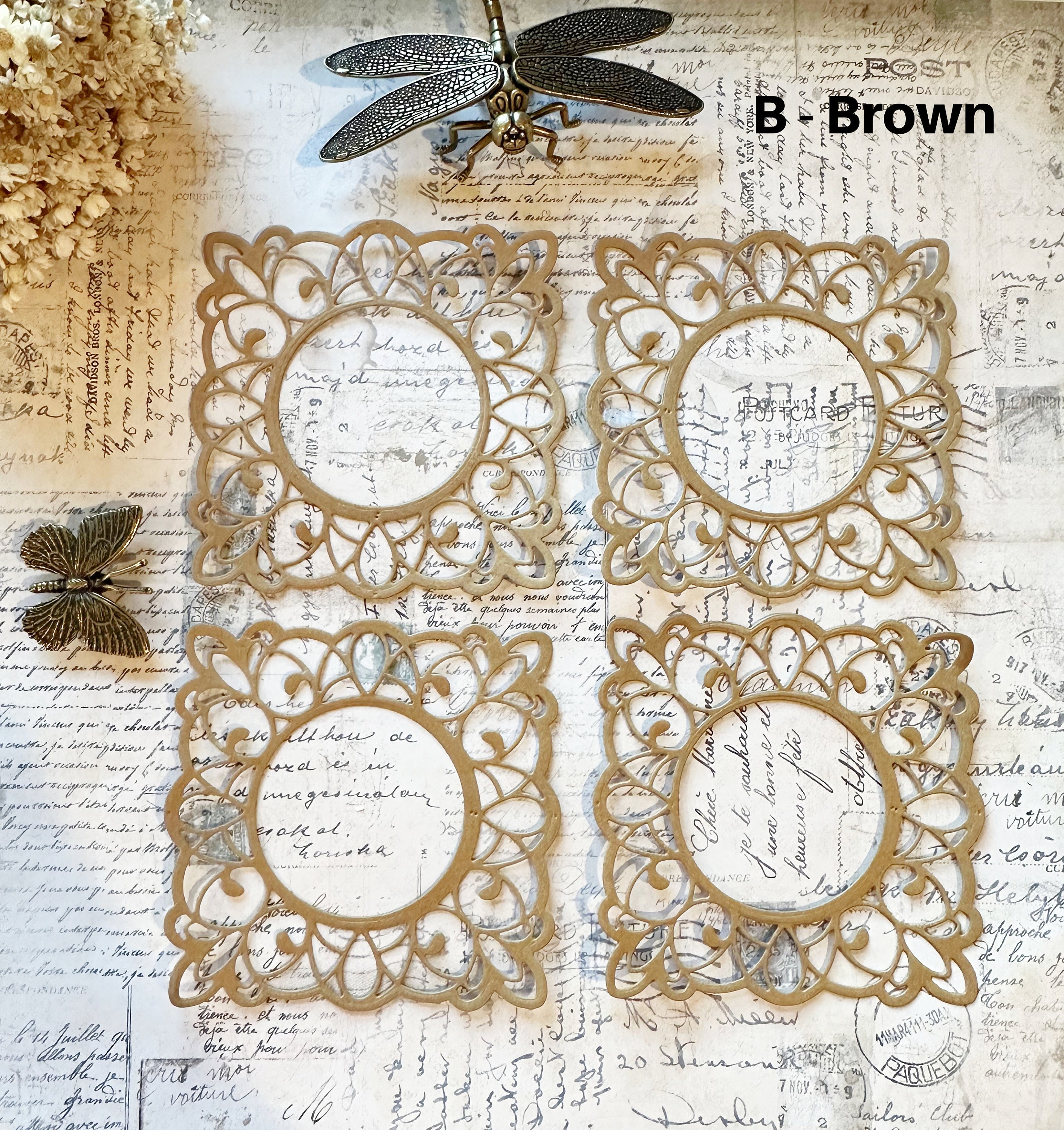 Square Paper Doilies Die Cuts: Scrapbooking Ephemera - Etsy