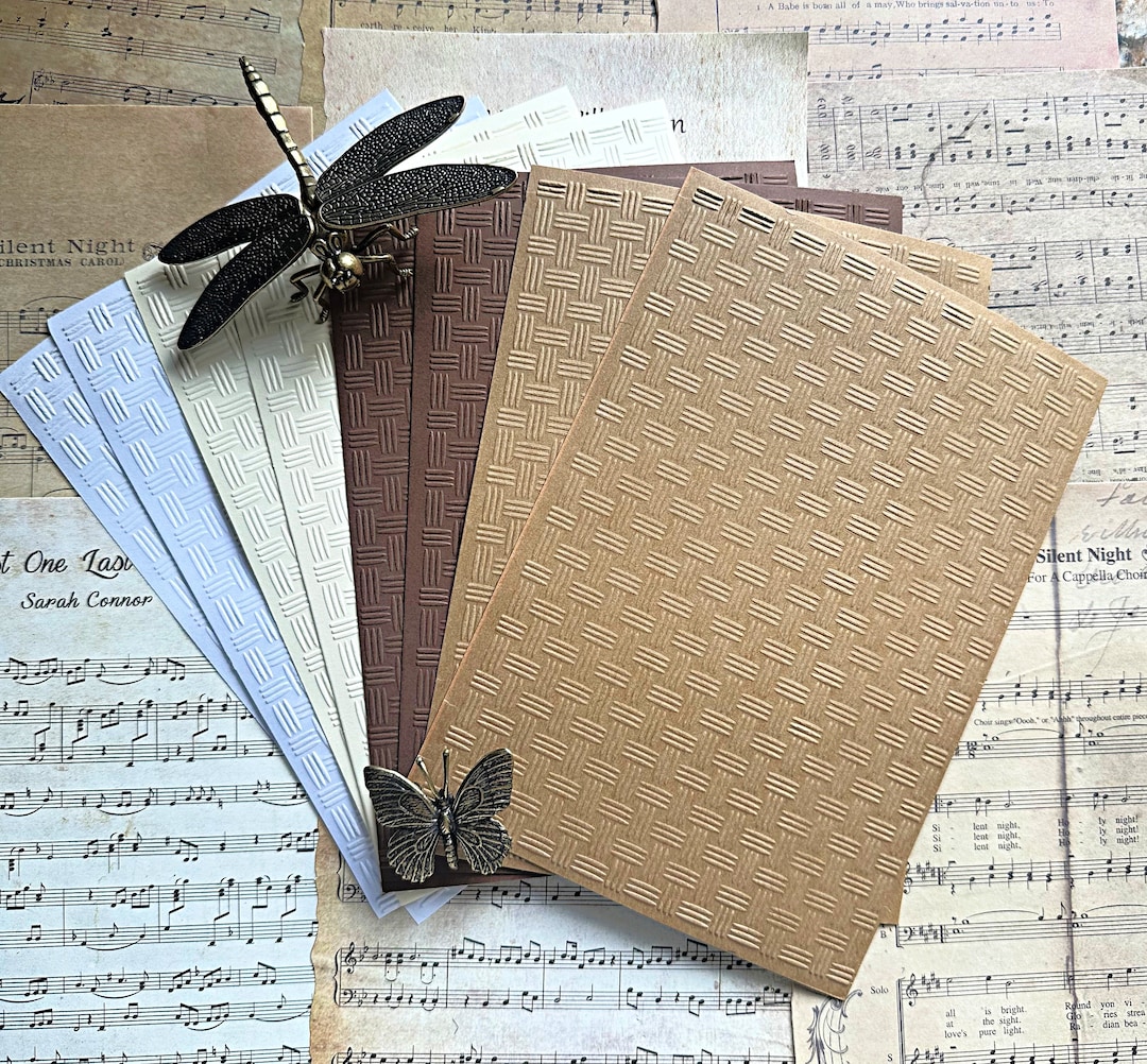 Embossed Basket Weave Paper: Scrapbooking, Card Making (5x7) - Etsy