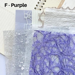 10 Pieces of Handmade Assorted Paper, Mesh, Crepe, Textured Paper, Junk ...