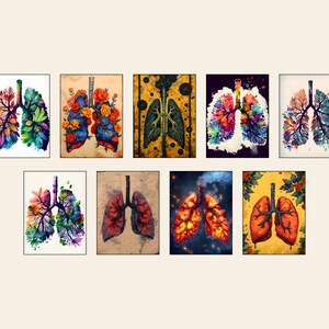 Anatomical Medical Art Bundle, Watercolor Human Anatomy Art, Gift for ...
