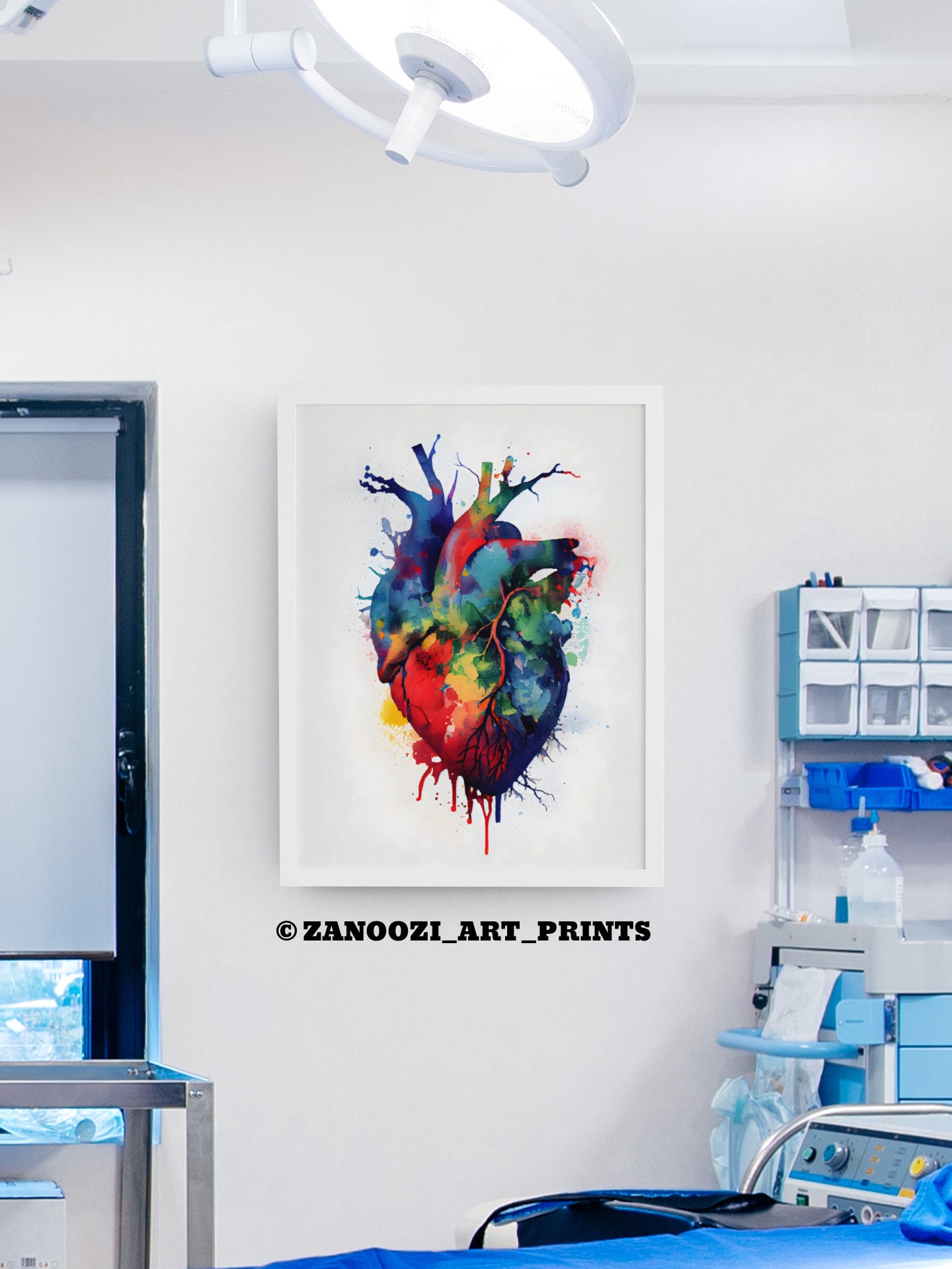 Anatomical Heart Art for Cardiology Decor, Printable Medical Wall Art ...