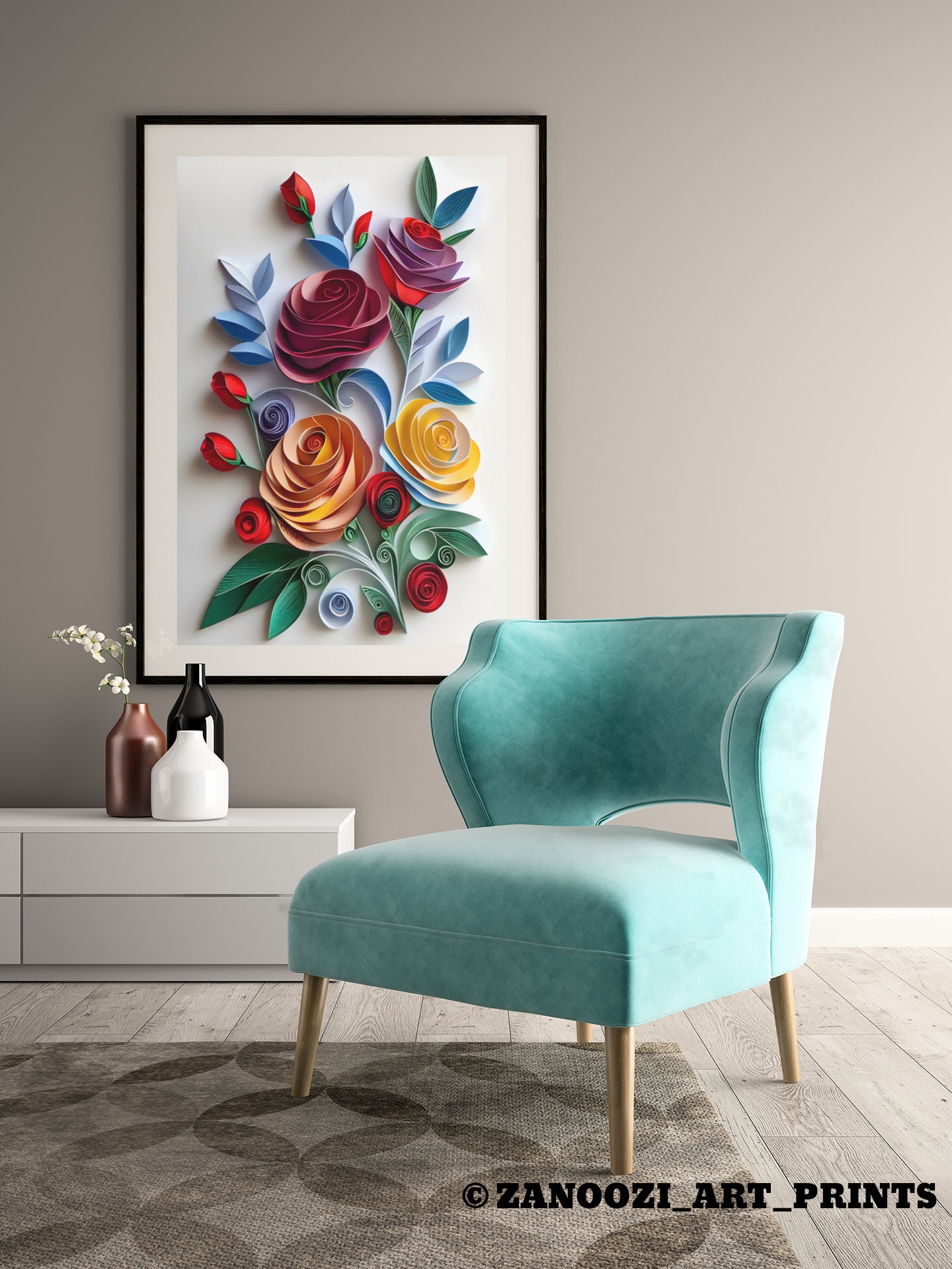 Floral Quilling Art Paper Quilling Flowers & Leaves Quilling - Etsy