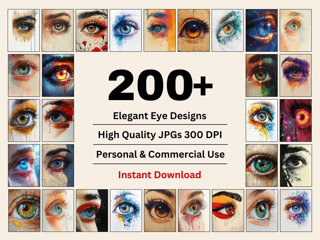 Eye Anatomy Art Eyes Mega Bundle for Printable Wall Art Eyes Digital ...