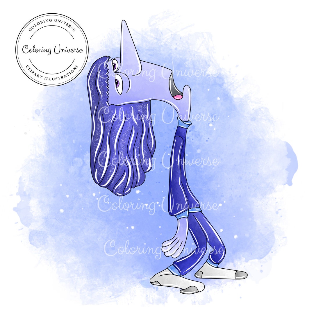 Cute Inside Out 2 Ennui Character Clipart Inside Out Digital Download ...