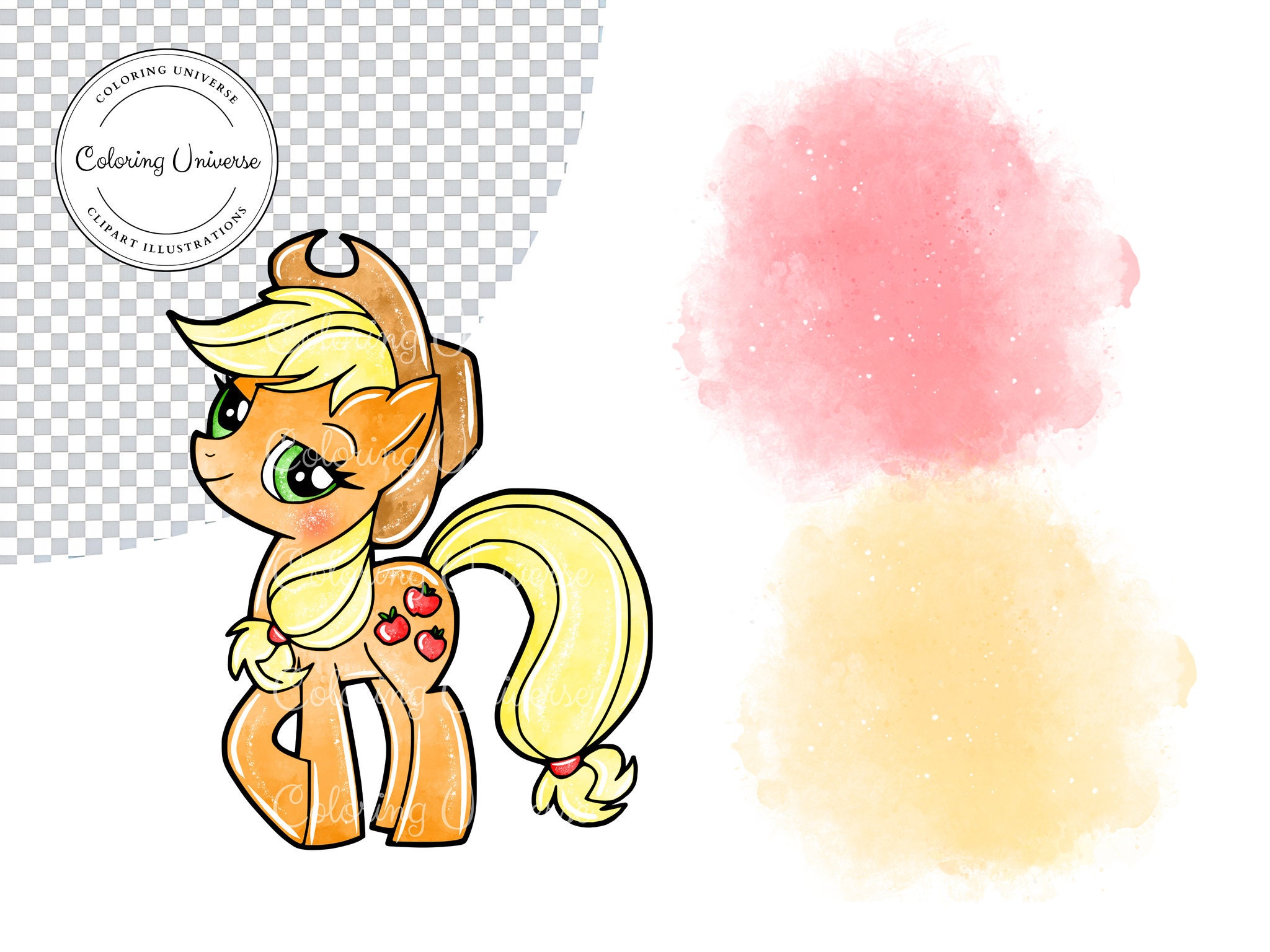 Little Pony PNG Cute Popular Ponies PNG Instant Download Transparent ...