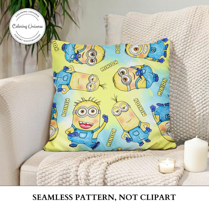 Minions Seamless Pattern Minions Sublimation File Minions Inspired ...