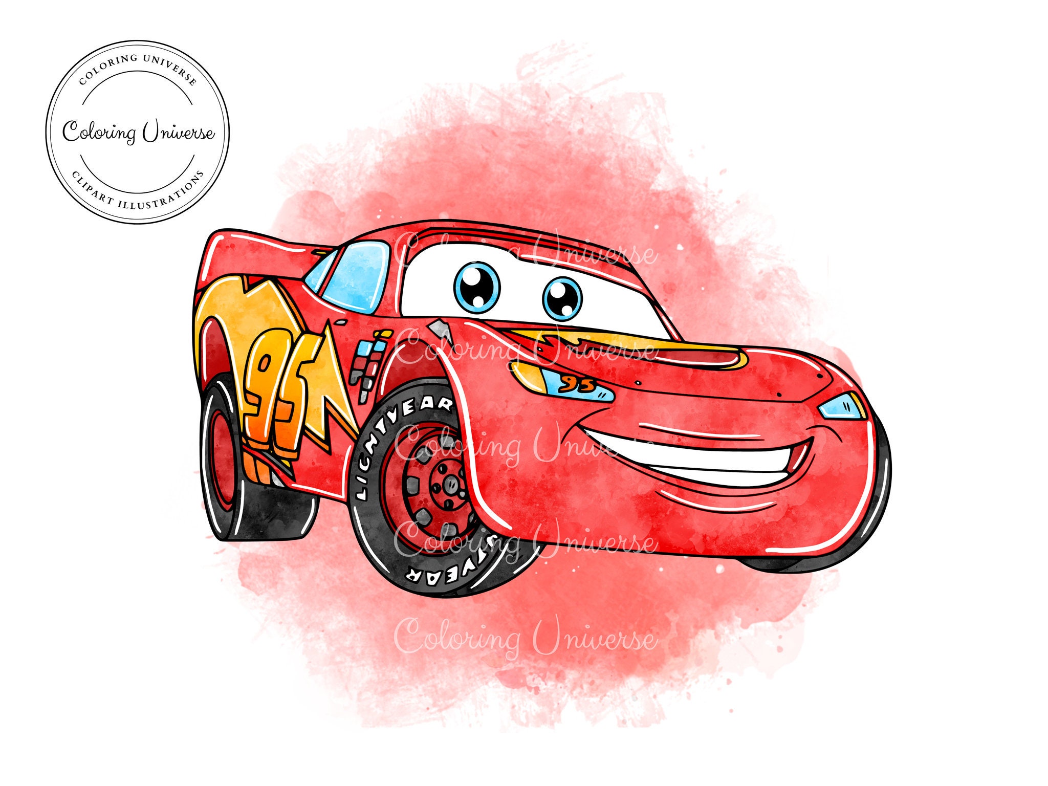 Cute Set of Cars Watercolor Clipart Car Sublimation Bundle, Car ...