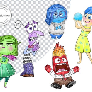 Cute Inside Out 2 Characters Clipart Inside Out Digital Download Inside ...