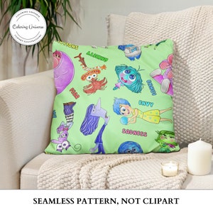 Inside Out 2 Seamless Pattern, Inside Out Sublimation File, Inside Out ...