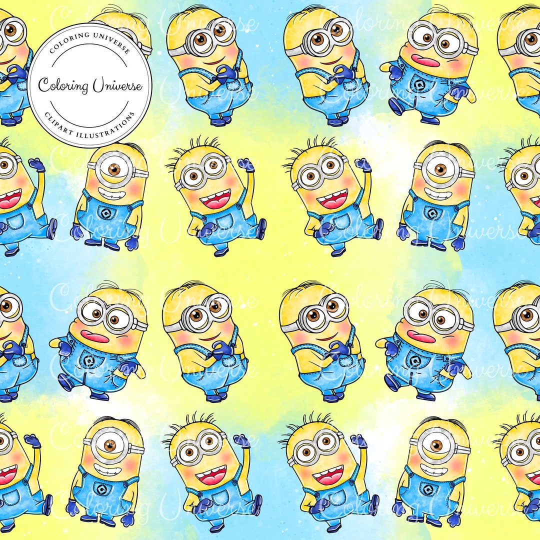 Minions Seamless Pattern Minions Sublimation File Minions Inspired ...