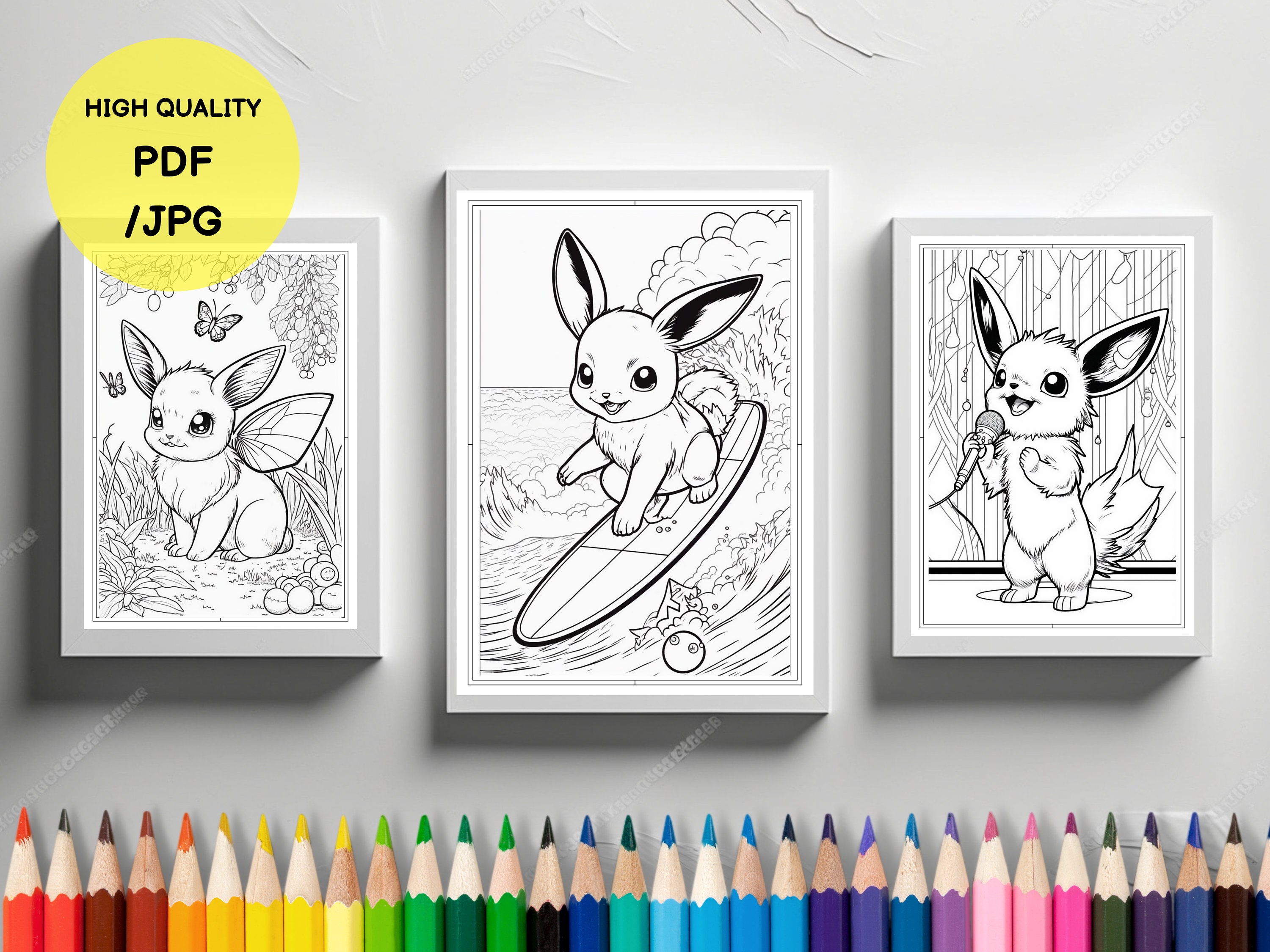 Eevee And Pikachu Coloring Pages