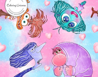 Inside Out 2 Seamless Pattern, Inside Out Sublimation File, Inside Out ...