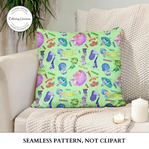 Inside Out 2 Seamless Pattern, Inside Out Sublimation File, Inside Out ...