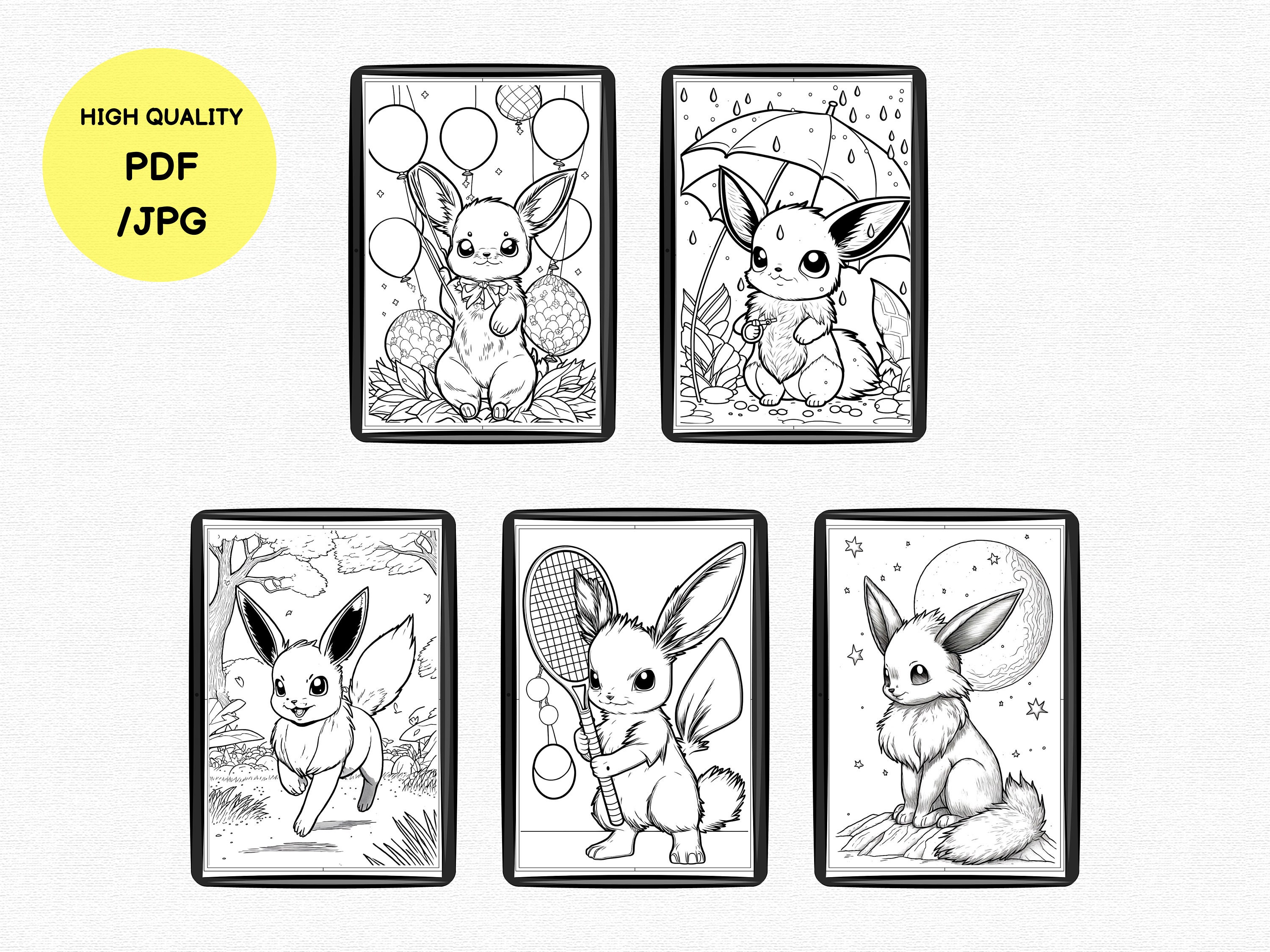 Pokemon Coloring Pages Eevee Evolutions