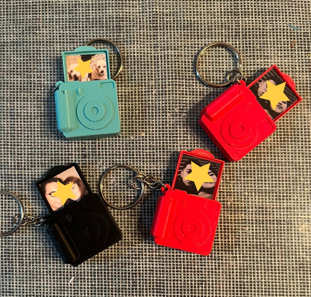 Personalized Instax Camera Photo Keychain - Etsy