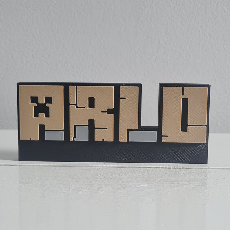 Custom 3D Printed Minecraft-inspired Gamer Plaque/door Sign ...