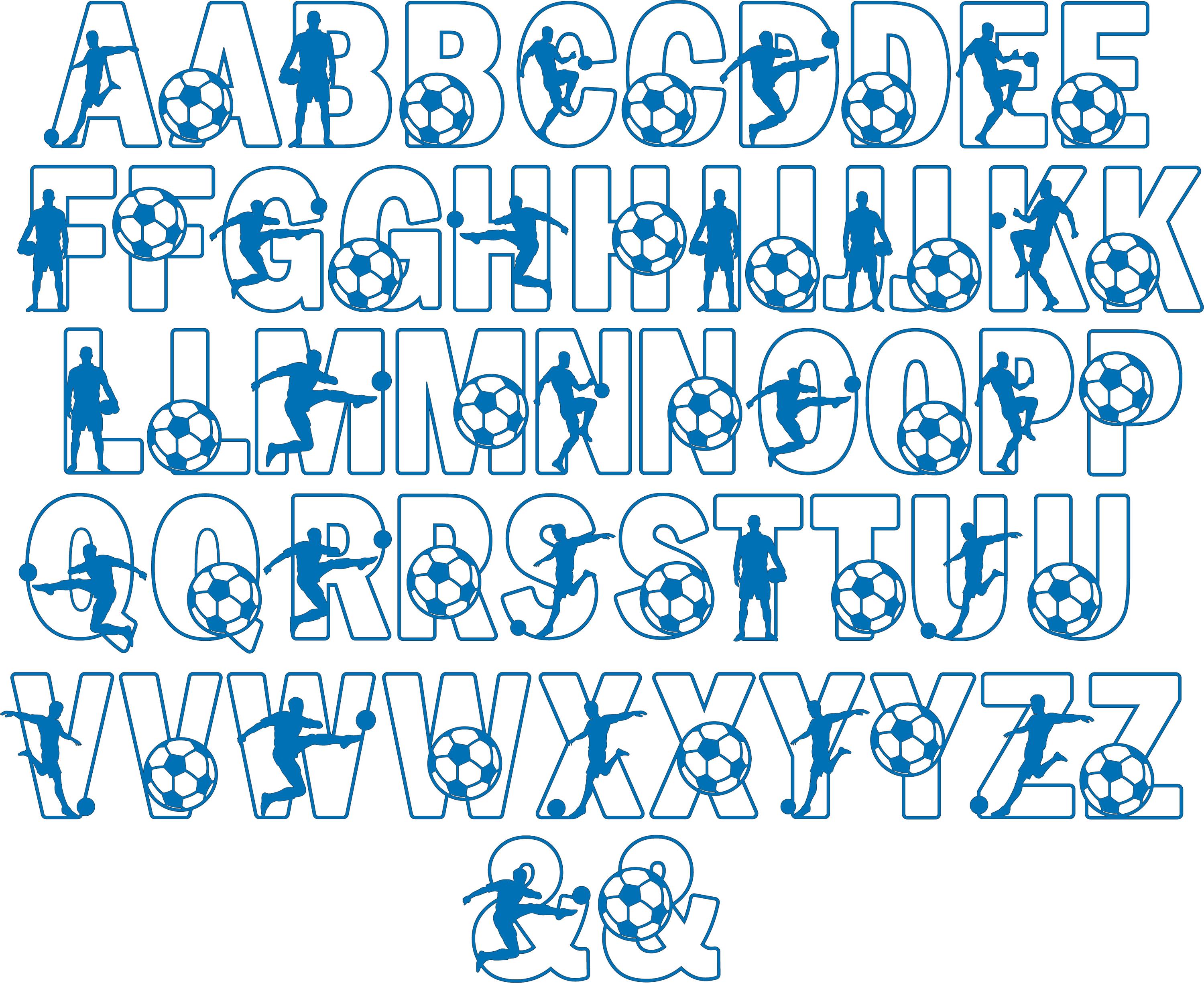 Football-themed Name Letters, 3D Printed Door Plaque, Personalised Kids ...