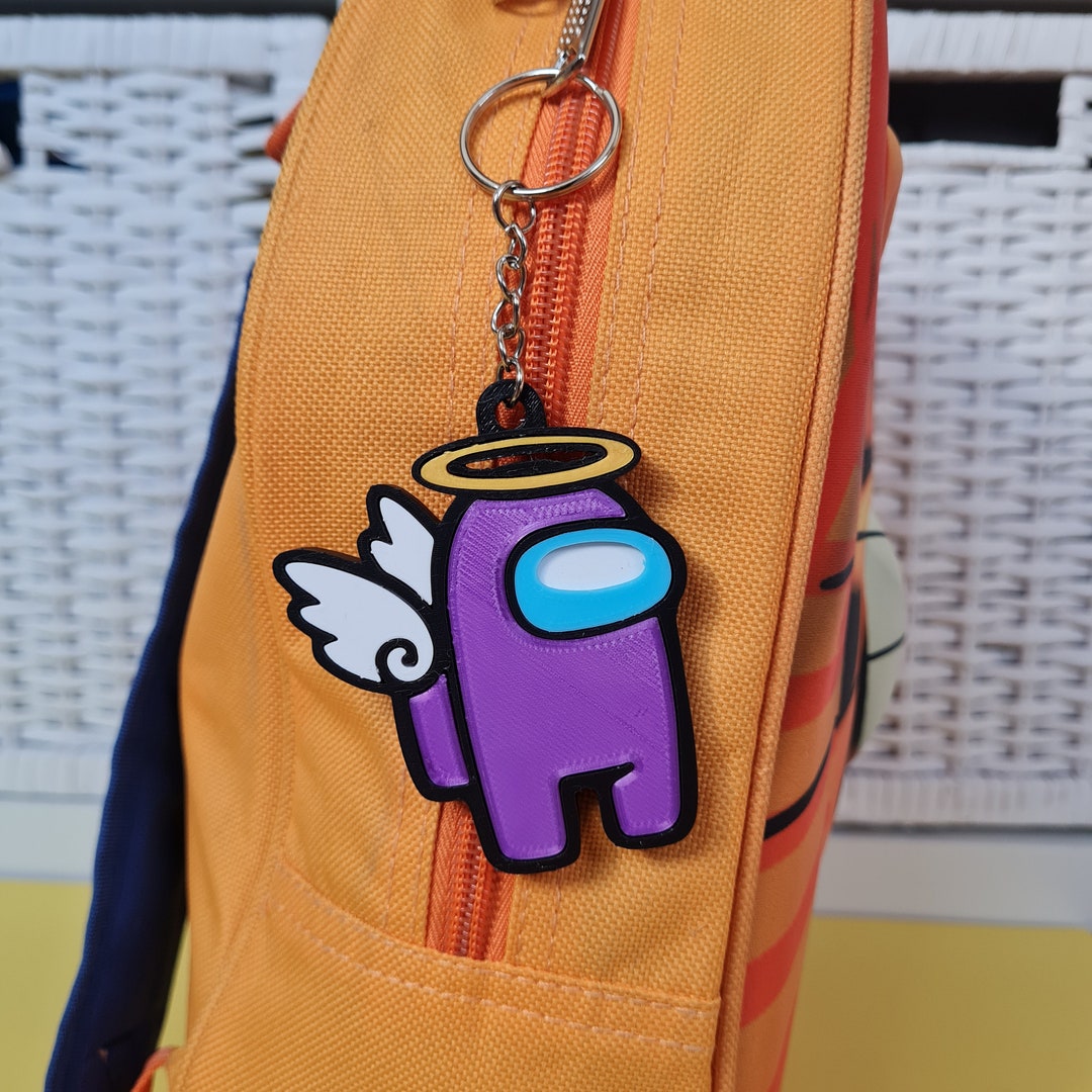 Personalized 3D Printed Among Us Inspired Angel Crew Member Bag Tag ...