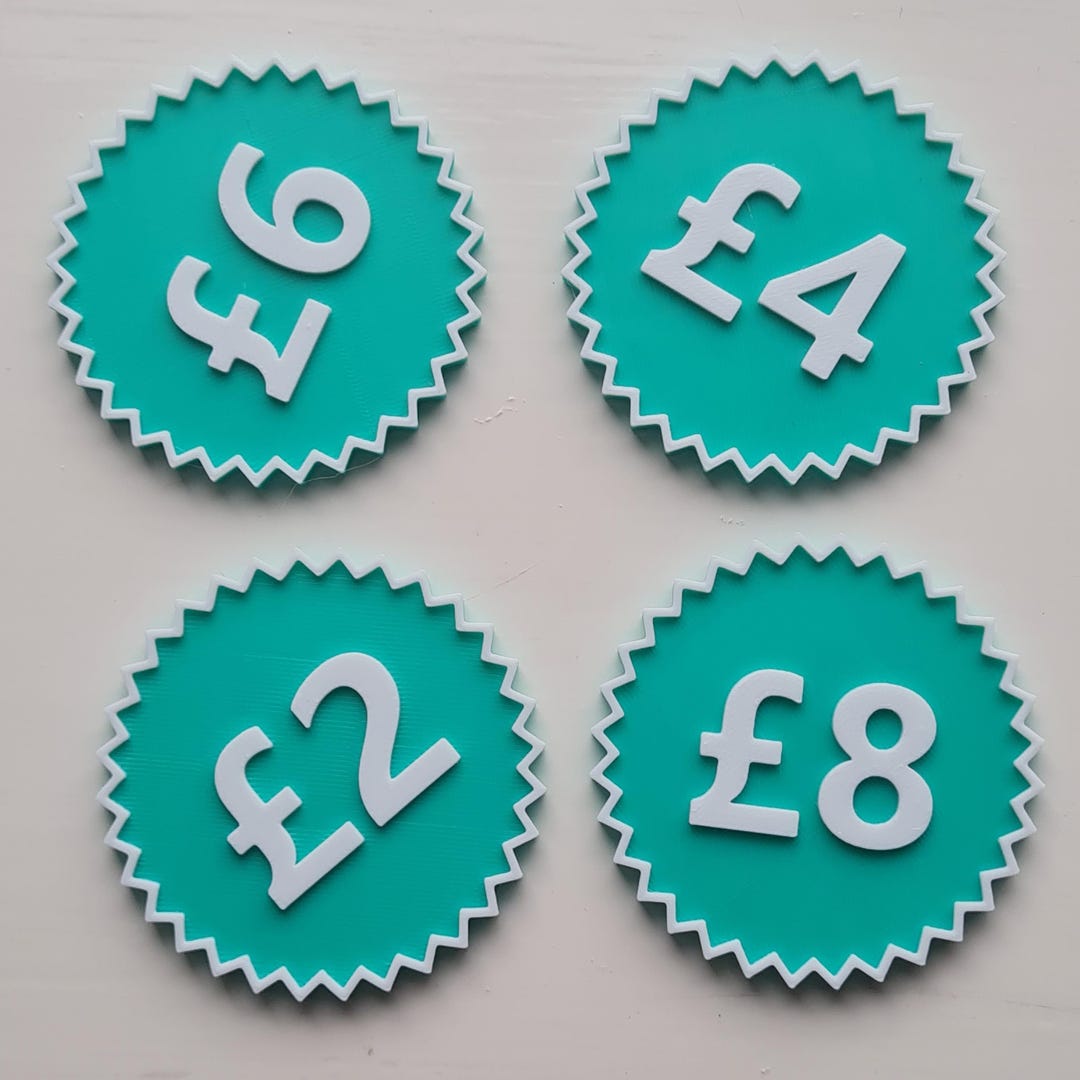 Reusable 3D Printed Star-shaped Price Tags for Market Stalls Durable ...