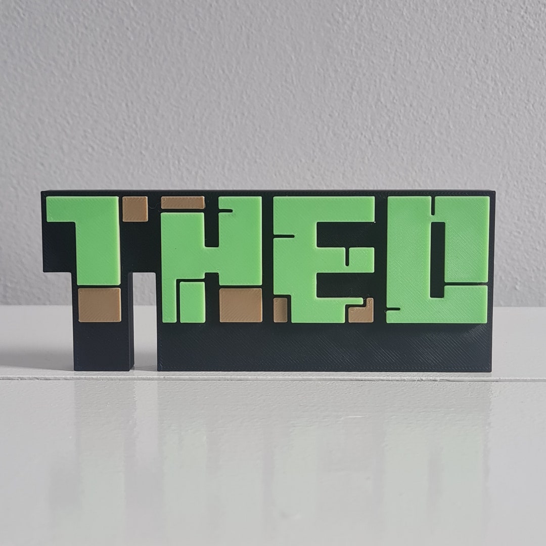 Custom 3D Printed Minecraft-inspired Gamer Plaque/door Sign ...