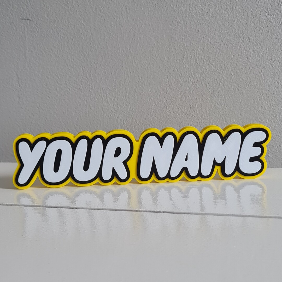 Custom Lego-inspired Name Plate - Personalized 3D Printed Door Sign ...