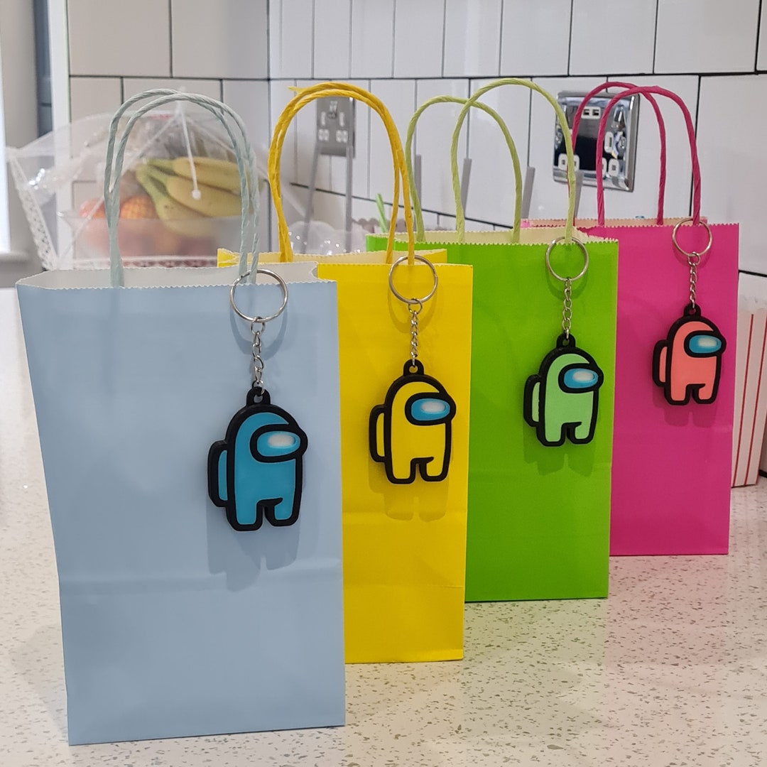 Colorful 3D Printed Among Us Party Bag Favors Perfect Keychain Gifts ...