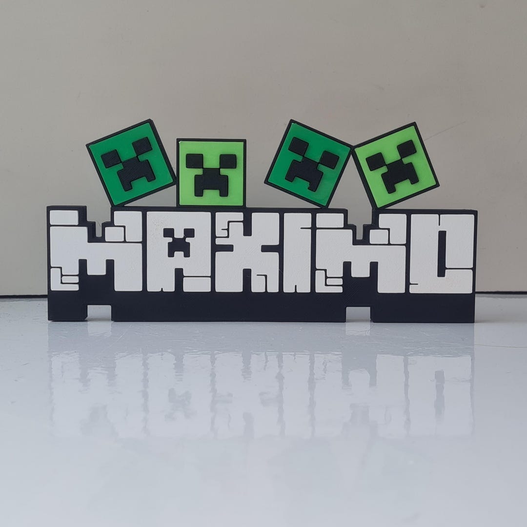 Custom 3D Printed Creeper-inspired Gamer Plaque/door Sign Personalized ...