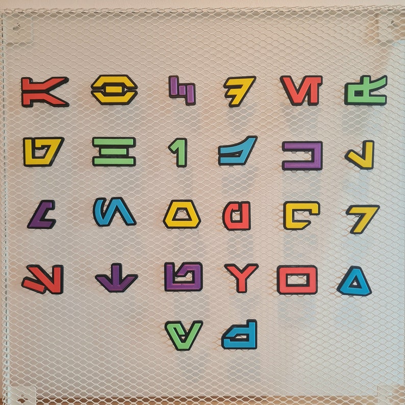 3D Printed Star Wars Aurebesh Magnet STL File Galactic Language Decor ...