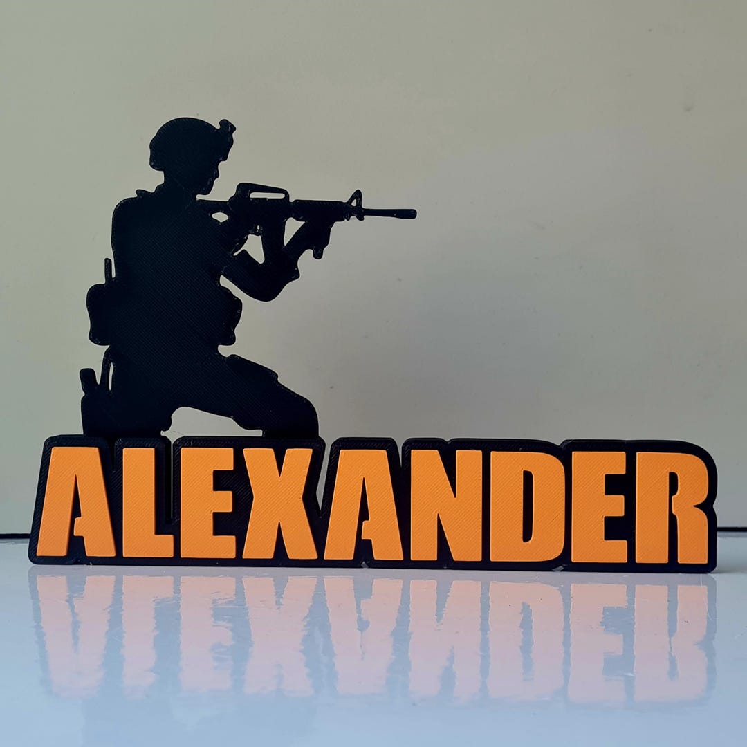 Custom 3d-printed Call of Duty-inspired Gamer Plaque | Personalised ...