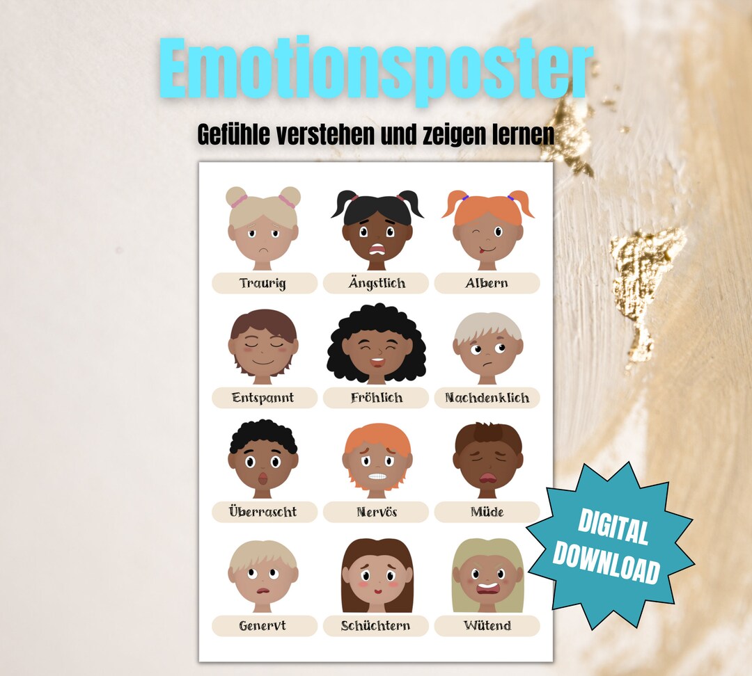 Expressing Feelings | Poster for Children | Emotion Cards | Flashcards ...