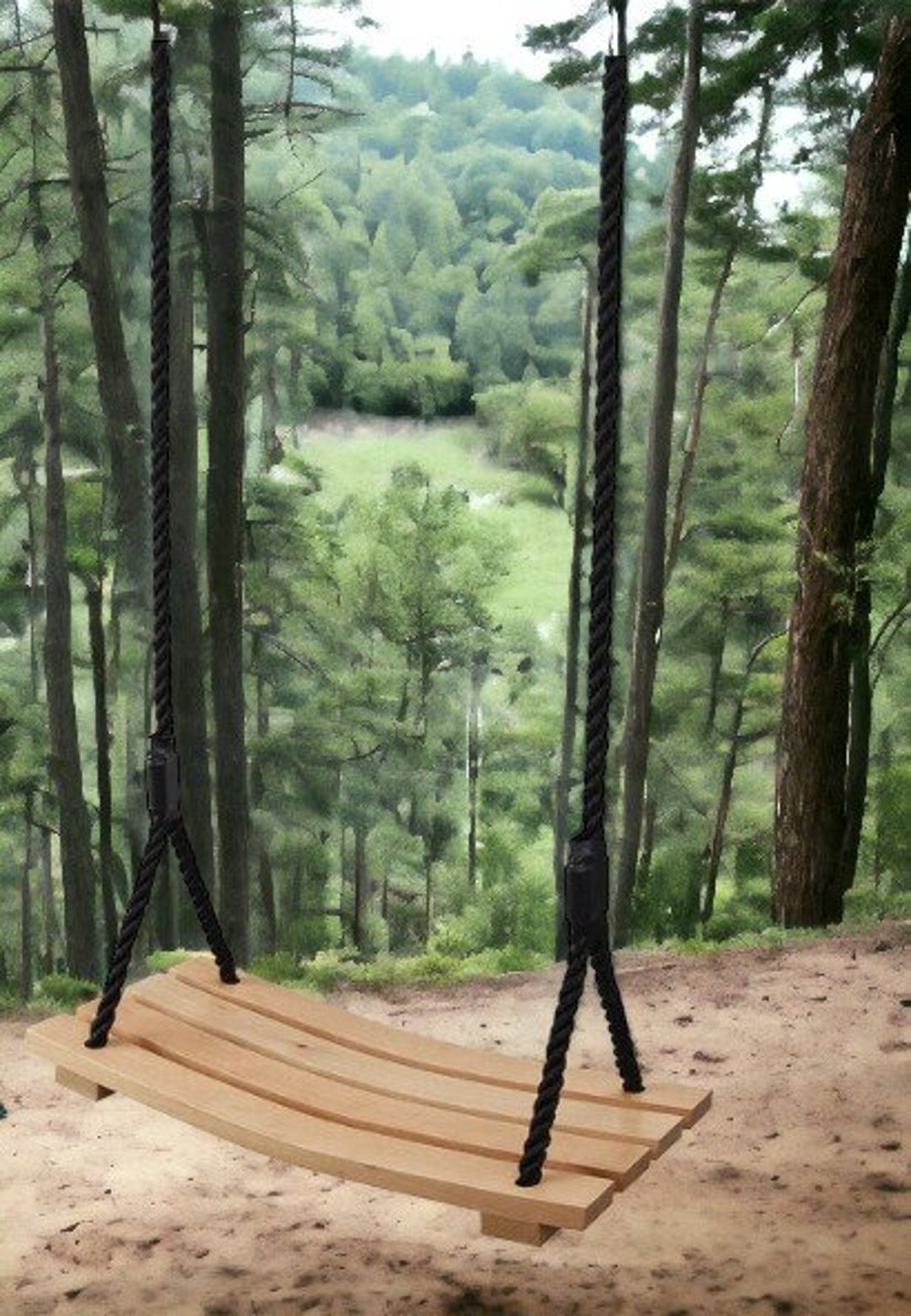 Wooden Swing Seat Wood Swingarc Shaped Waterproof - Etsy