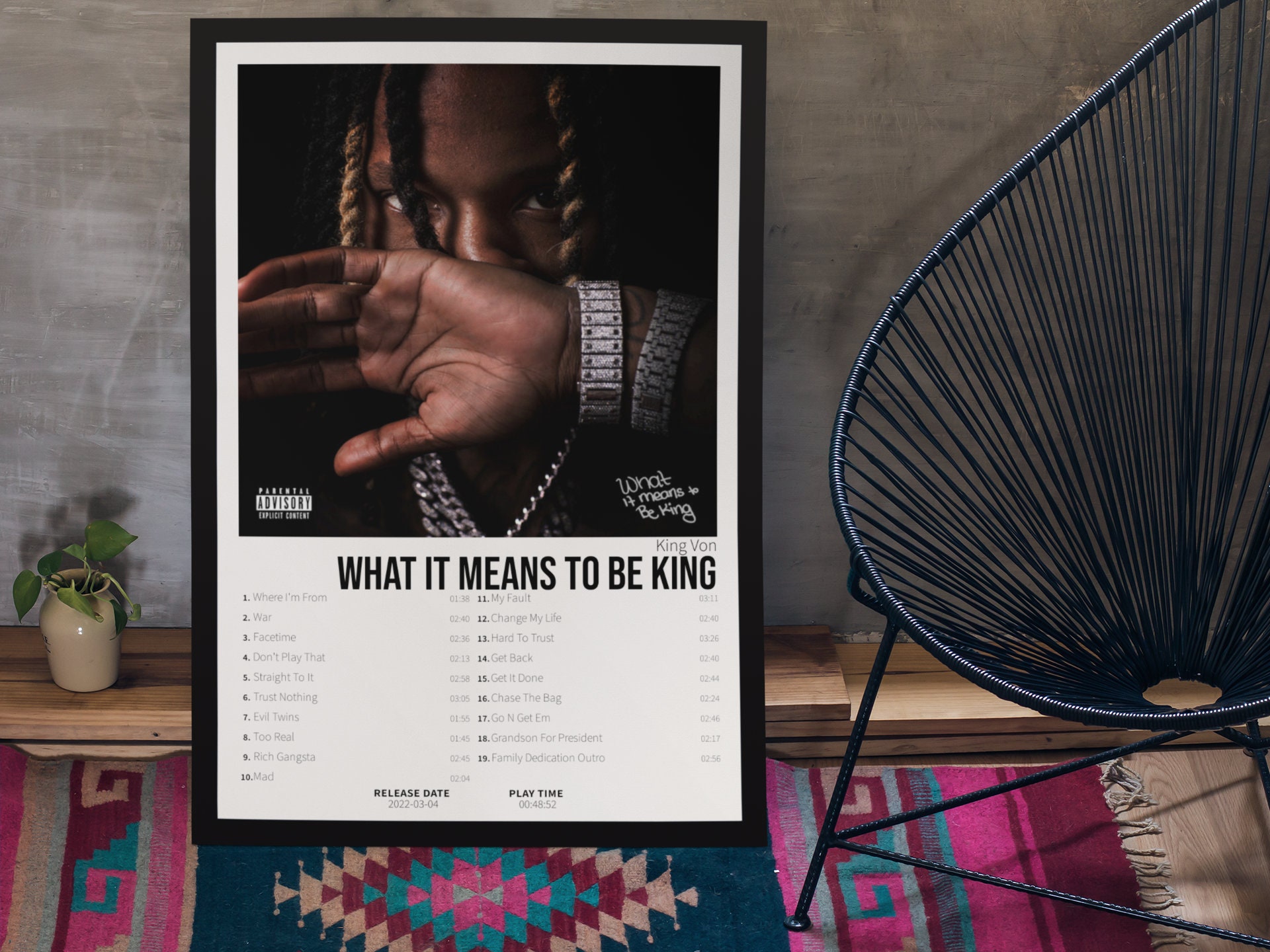 King Von - What It Means To Be King | Album Cover Poster sold by Dennis ...