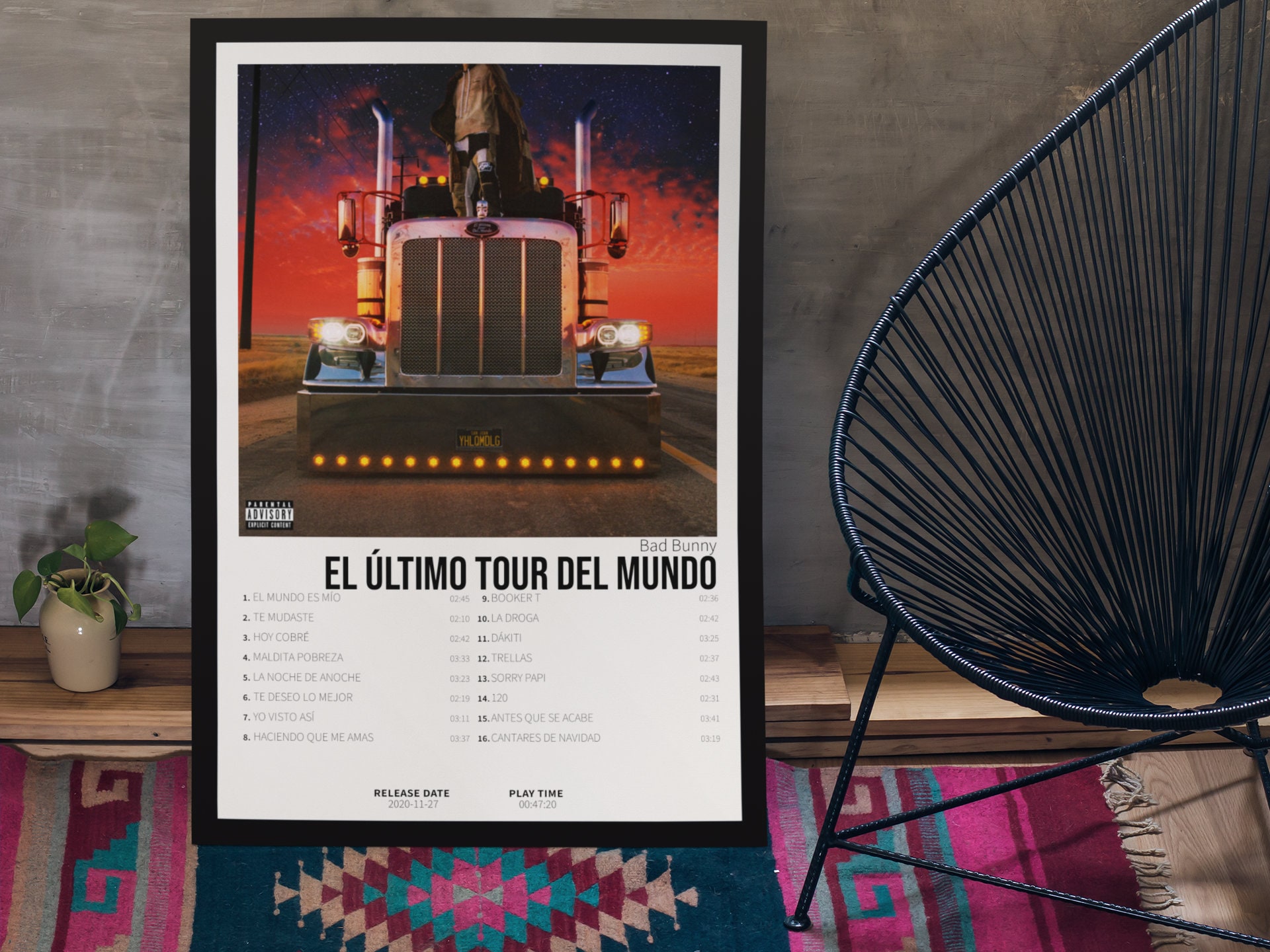 Bad Bunny - El Ltimo Tour Del Mundo Album Cover Poster